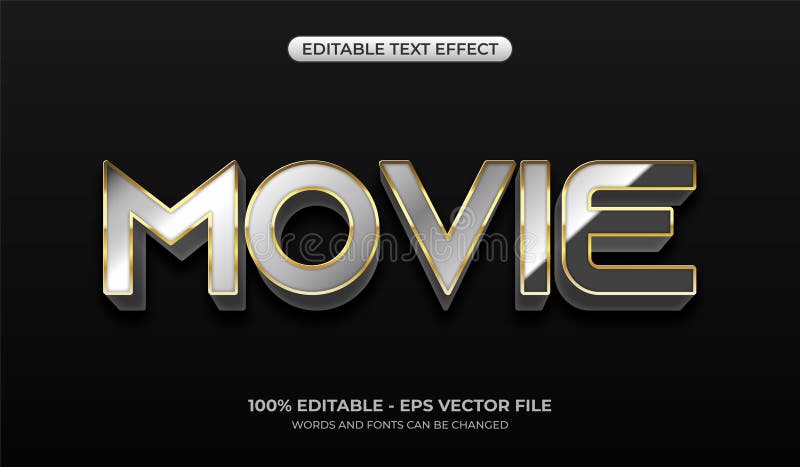 Realistic Glossy 3d Text Effect. Editable Shiny Gradient Text Effect ...