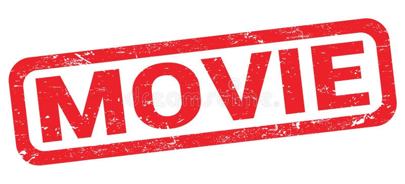 MOVIE Text Written on Red Rectangle Stamp Stock Illustration ...