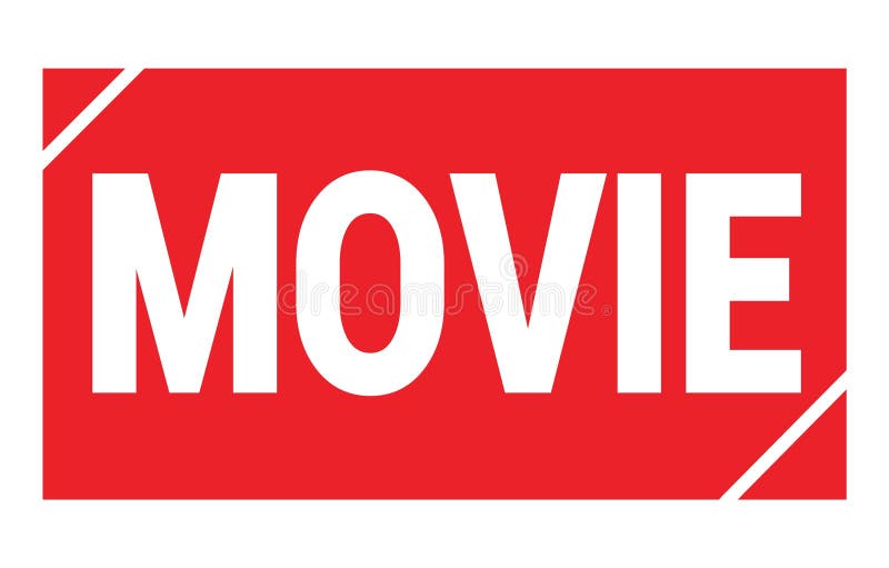 MOVIE Text Written on Red Stamp Sign Stock Illustration - Illustration ...
