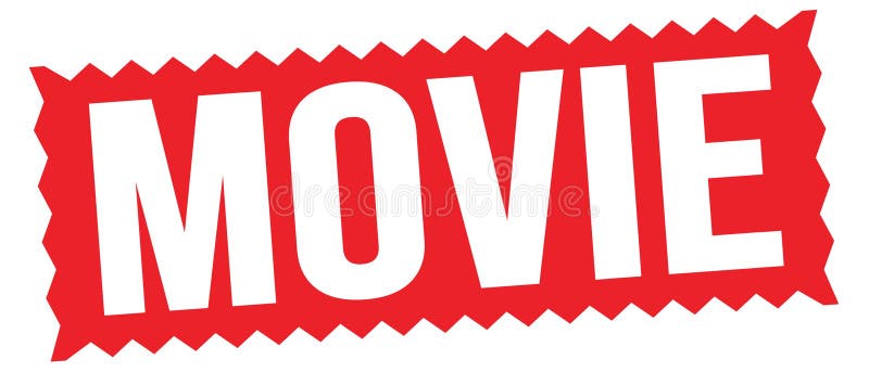 MOVIE Text Written on Red Stamp Sign Stock Illustration - Illustration ...