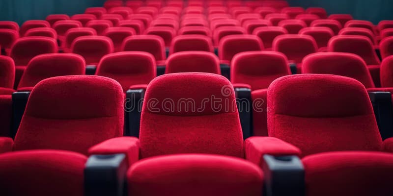 Movie Theater Seats stock photo. Image of screening - 374288332