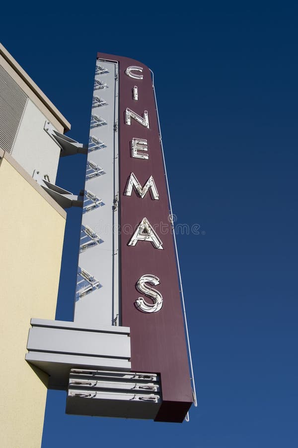Movie Theater Sign stock image. Image of cine, movie, silver - 733457