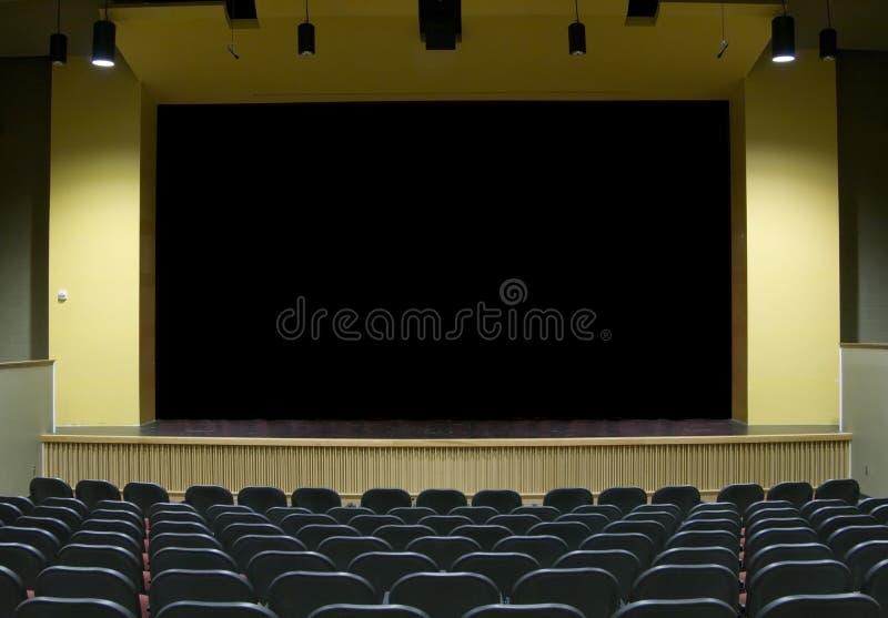 Movie Theater Stage stock photo. Image of stage, curtains - 2461546