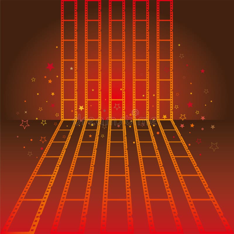 Movie theme illustration stock vector. Illustration of paint - 15753784