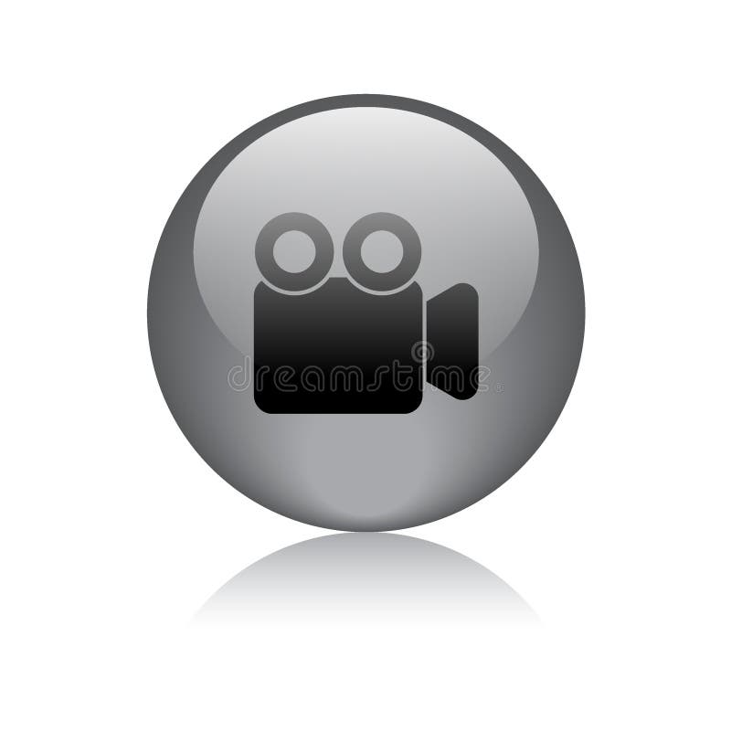 Movie video camera button stock illustration. Illustration of front ...