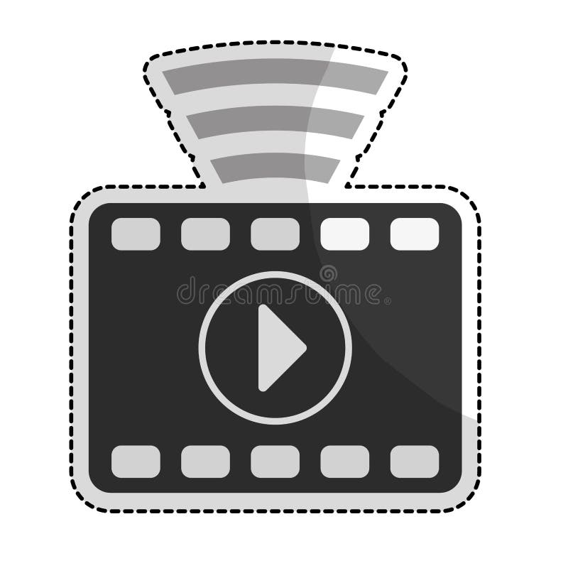 Movie or Video Related Icon Image Stock Vector - Illustration of studio ...