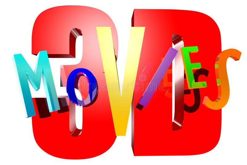 Movies 3D stock illustration. Illustration of hollywood - 30882518