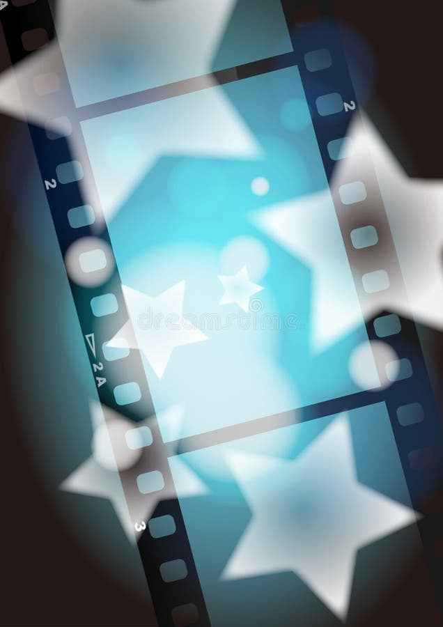 Movies Film Blue Light Background Stock Illustration - Illustration of ...