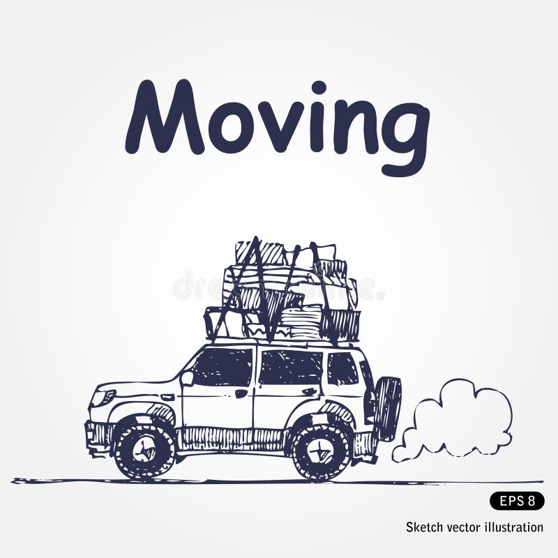Moving Truck Vector stock vector. Illustration of move - 8793428