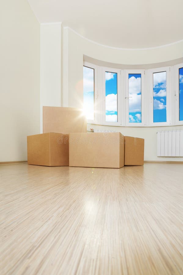 Set of Packages for Moving Day Stock Photo - Image of shipping ...
