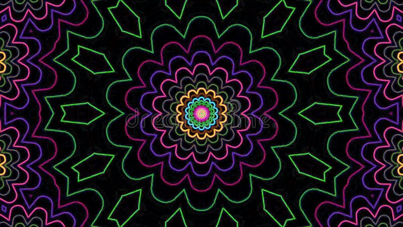Moving Abstract Multi-colored Pattern on a Black Stock Footage - Video ...