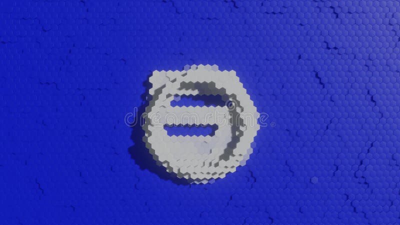 Moving Abstract White Hexagon Counter on Blue Background Stock Footage ...