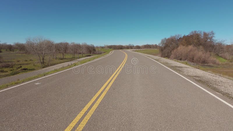 Moving Across a Solid Yellow Line on a Country Road Stock Video - Video ...