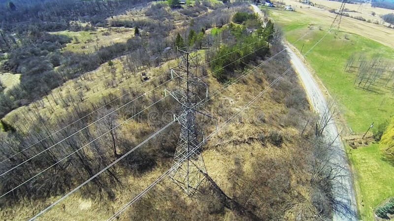 Electrical Tower with Clouds Move and Sunset Stock Video - Video of ...