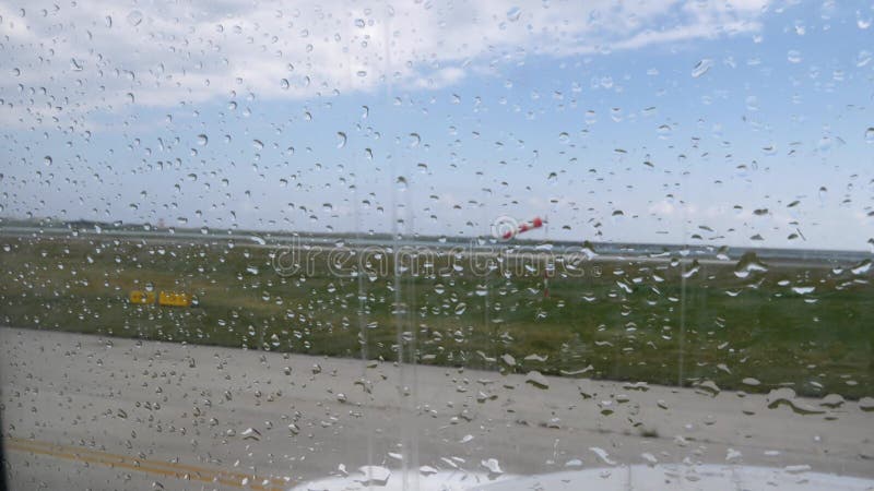 Moving Air Sleeve Windsock Showing Wind Direction. View from the Plane ...