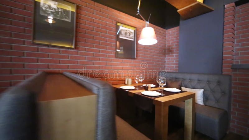 Moving Along Restaurant Hall To Served Table in Stock Video - Video of ...