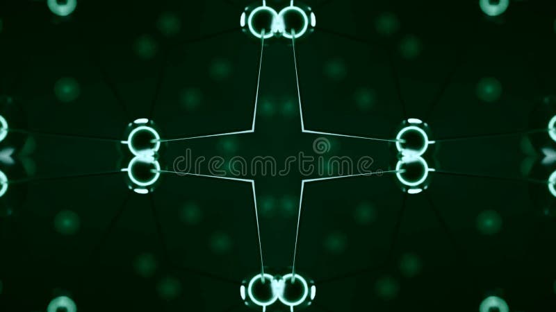 Moving Animation with Grid with Out-of-focus. Design. Circular Chains ...