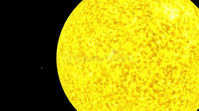 Moving Around the Sun with Empty Space on the Left Black Background ...