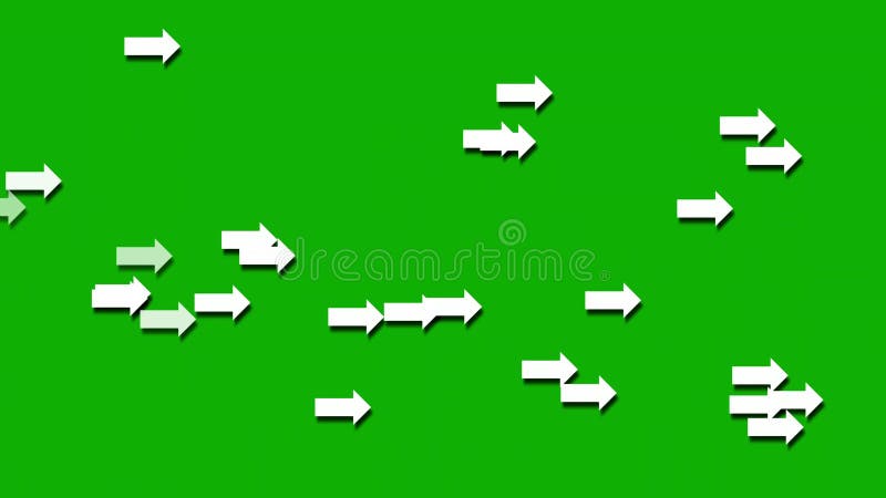 Moving Arrows in a Pattern with Green Screen Background Stock Footage ...