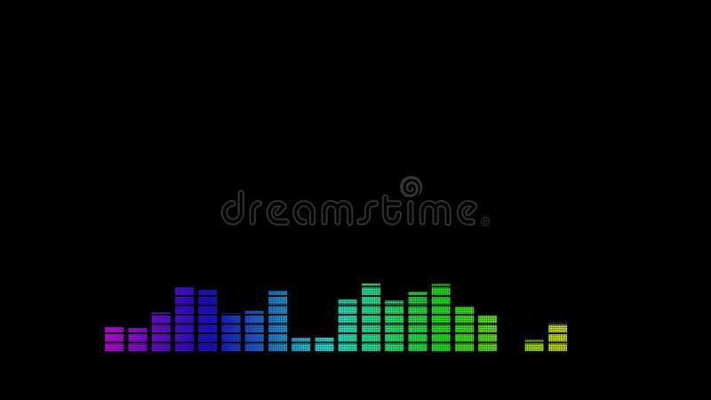 Moving Bars Audio Equalizer Sound Waves Meter Loop Animation Video ...