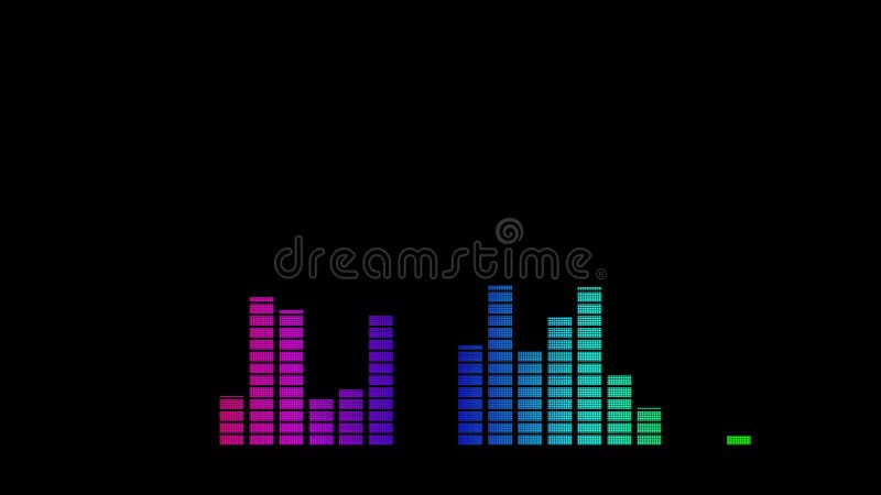 Moving Bars Audio Equalizer Sound Waves Meter Loop Animation Video ...