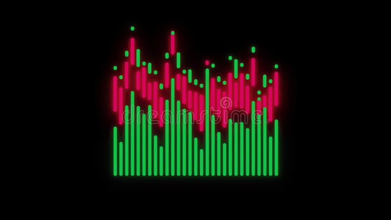 Moving Bars Audio Equalizer Sound Waves Meter Loop Animation Video ...