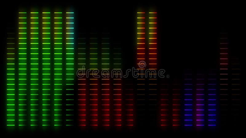 Moving Bars Audio Equalizer Sound Waves Meter Loop Animation Video ...