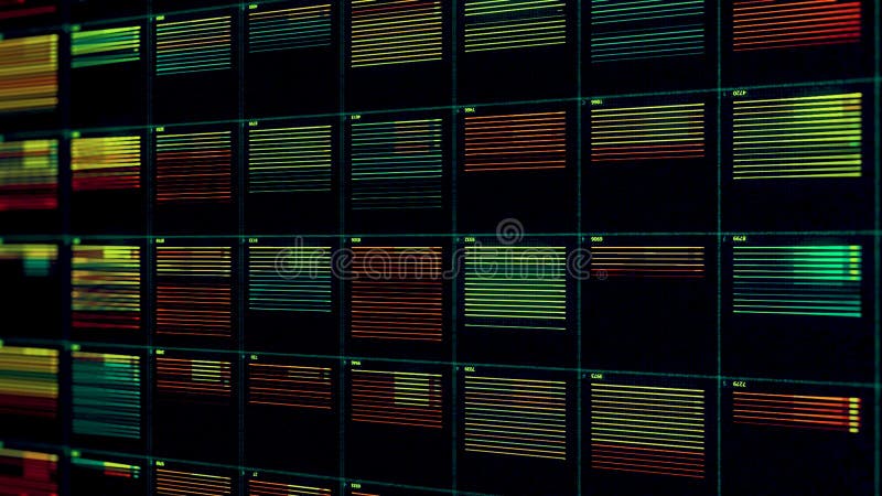Moving Bars of Colorful Audio Equalizer, Seamless Loop. Animation ...