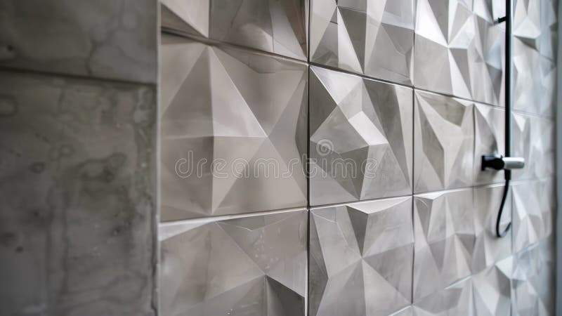 Moving into the Bathroom the Shower Walls are Adorned with a Stunning ...