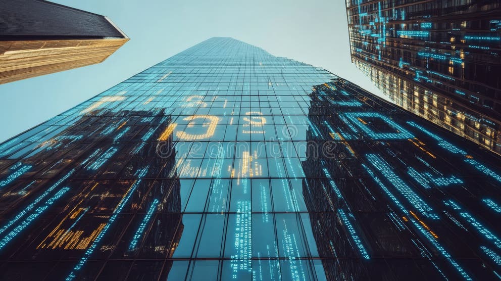 Moving Binary Data on a Digital Road - Conceptual Illustration for a ...