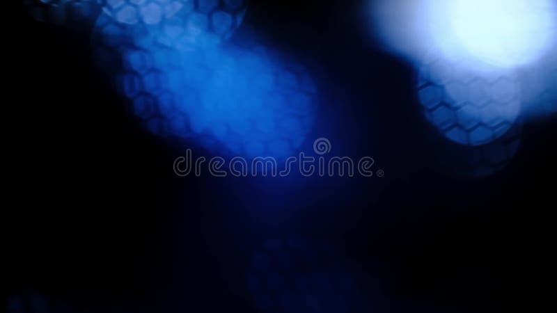 Moving Blue Glitter Lights, Defocused Light Reflections Loopable Bokeh ...