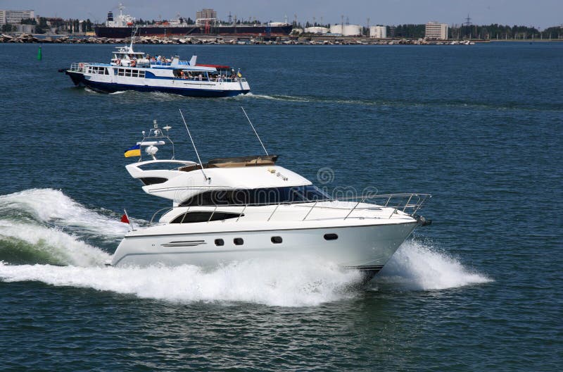 Luxury yacht stock photo. Image of ship, nature, open - 10704042