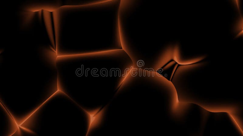 Moving and Boiling Convex Shapes with Neon Bright Edges. Design ...