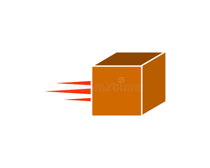 Moving Box Fast Box Logo Design Template Stock Vector - Illustration of ...