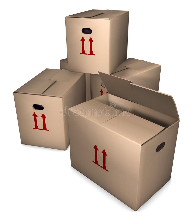 Moving boxes stock illustration. Illustration of residence - 11551214