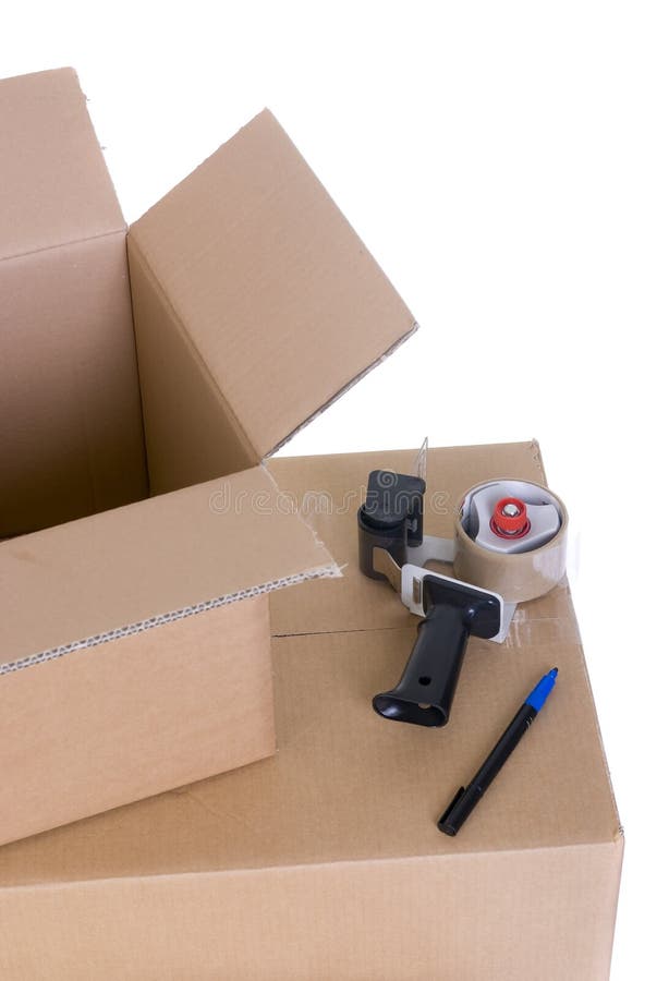 Moving boxes stock photo. Image of empty, sending, container - 4401944