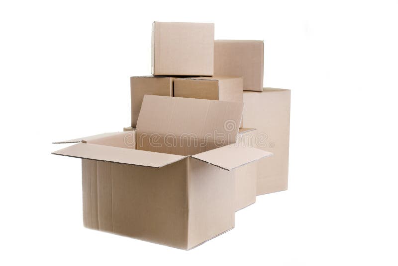 Moving Boxes stock image. Image of unpacking, open, objects - 3175293