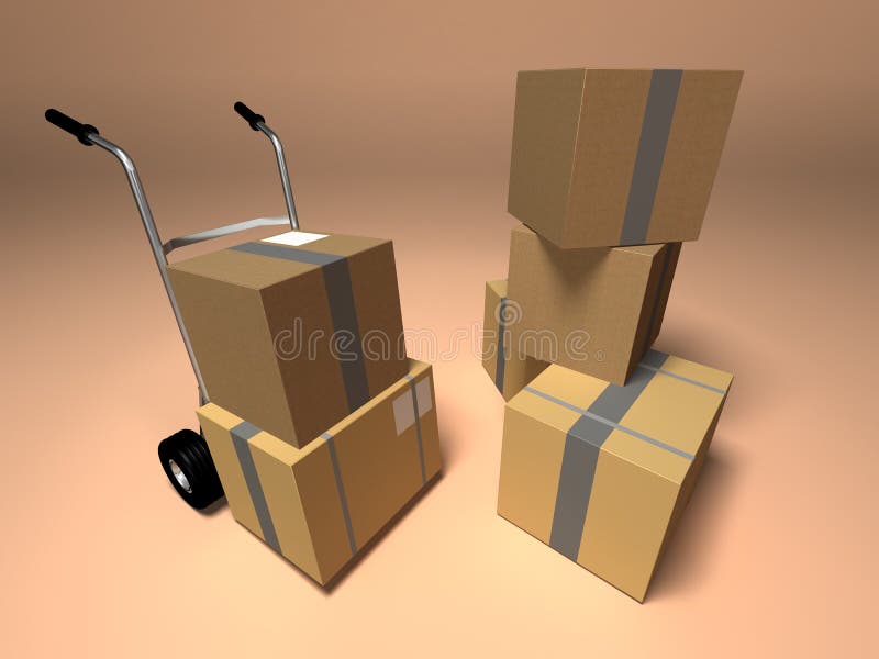 Moving boxes stock illustration. Illustration of transport - 5986526