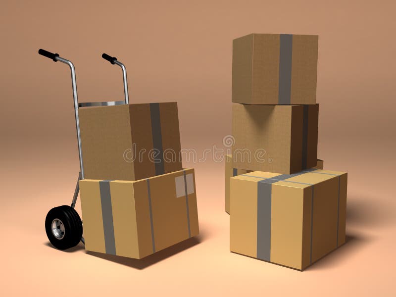 Moving boxes stock illustration. Illustration of transport - 5986526