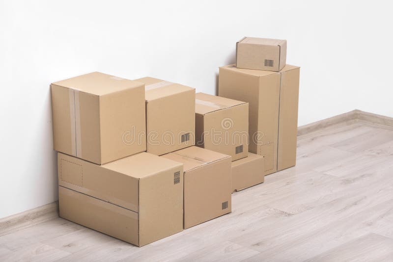 Moving boxes on the floor stock photo. Image of moving - 62189456