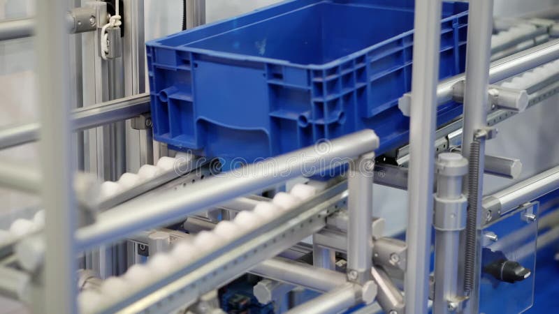 Moving Boxes Using Modern Warehouse Technology Stock Footage - Video of ...