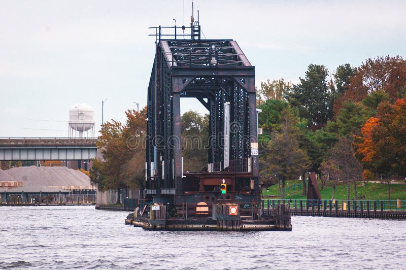 Moving bridge stock image. Image of carrier, river, crossing - 167732149
