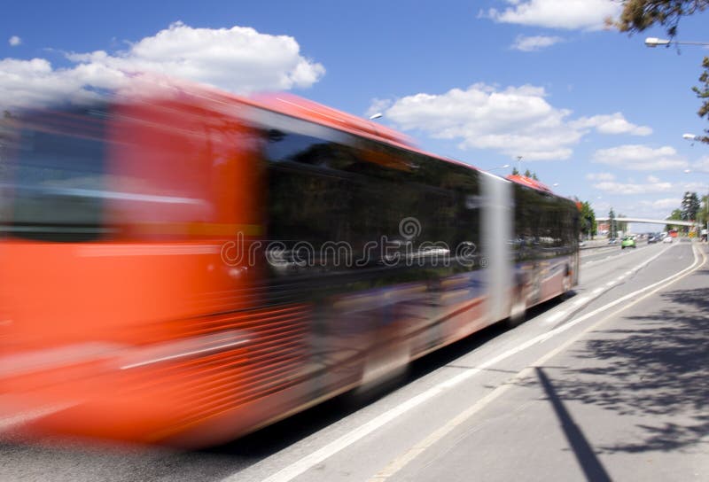 Moving bus stock image. Image of traffic, asphalt, highway - 13653503