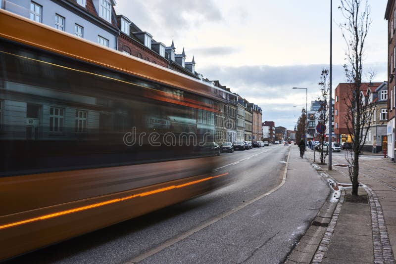 Moving Bus on Street Road in City Editorial Photography - Image of ...