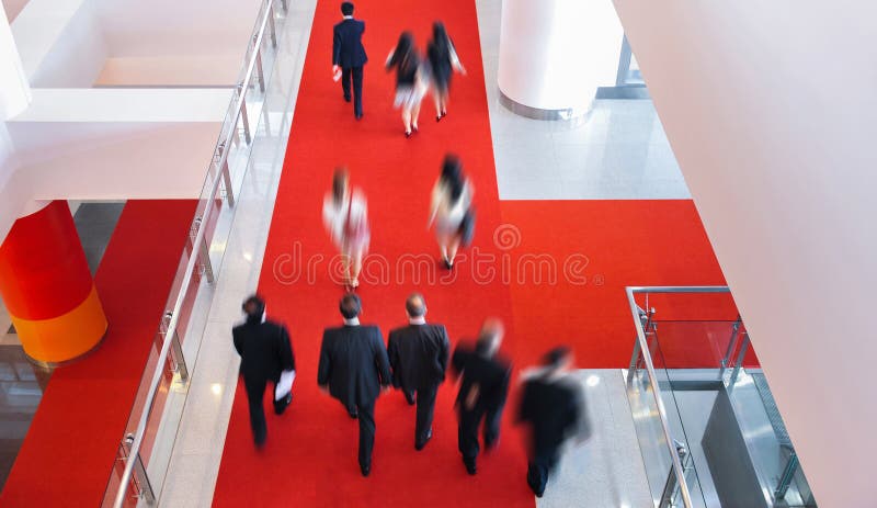 Moving Business People in International Exhibition Editorial Photo ...