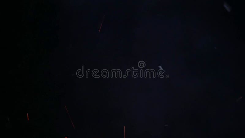Flames with Sparks Close-up at Night. Stock Footage - Video of energy ...