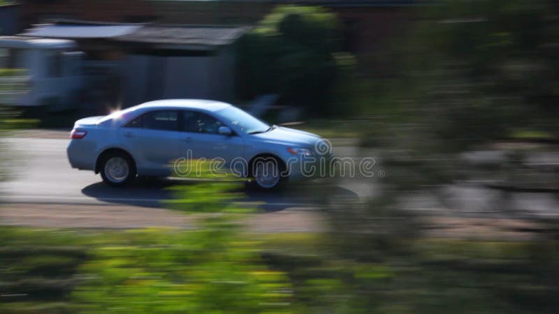 Moving Camera Keeping Covered Going Car Parallel Stock Footage - Video ...