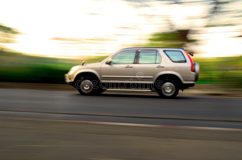 Speeding car (Mini Cooper) stock image. Image of commuting - 14508305
