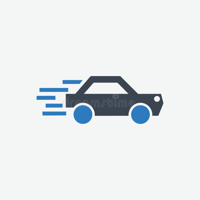 Moving Car Back icon stock vector. Illustration of vehicle - 346301976