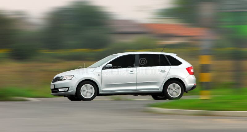 Moving car stock photo. Image of fast, transport, gasoline - 63696264